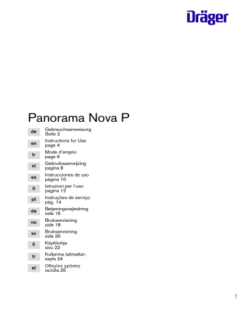 Dräger Panorama Nova P Instructions For Use Manual | Manualzz