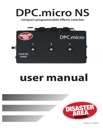 Disaster Area Design DPC.micro NS User Manual | Manualzz