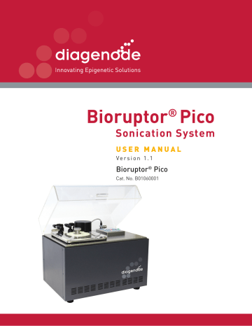 diagenode B01060001, Bioruptor Pico User Manual | Manualzz