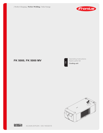 Fronius FK 5000 Operating Instructions/Spare Parts List | Manualzz