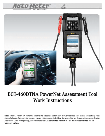 Auto Meter PowerNet BCT-460DTNA Work Instructions | Manualzz