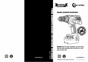 ADENDORFF MAC AFRIC SDRILC-005 Original Operating Instructions | Manualzz