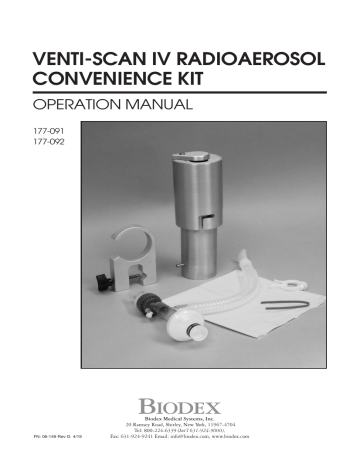 biodex Venti-Scan IV Operation Manual | Manualzz