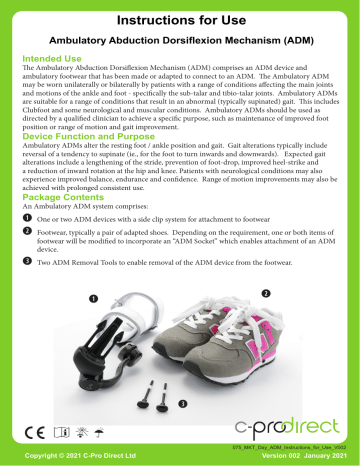 C-Pro Direct ADM Instructions For Use | Manualzz