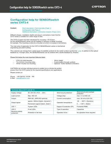 Captron CHT3 Series, CHT4 Series Configuration Help | Manualzz