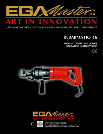 Ega Master REBARMATIC-16 Operating Instructions Manual | Manualzz