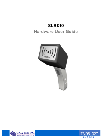 GIGA-TMS Promag SLR810 Hardware User's Manual | Manualzz