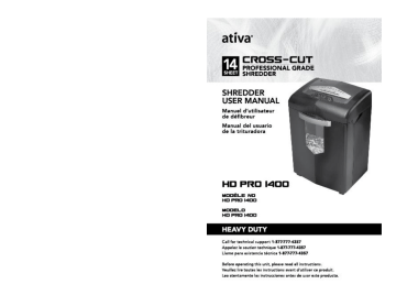Ativa HD PRO 1400 User Manual | Manualzz