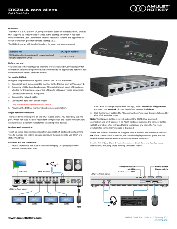 Amulet Hotkey DXZ4-A Quick Start Manual | Manualzz