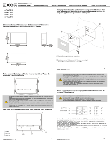 Exor ePAD06 Montageanweisung | Manualzz