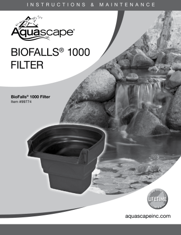 AquaScape 99774, BIOFALLS 1000 Instructions & Maintenance | Manualzz