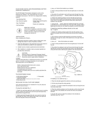 Ecostat ES100 Manual | Manualzz