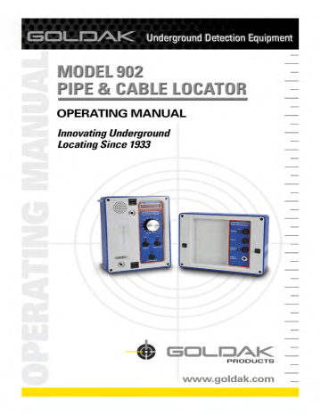 Goldak 902 Operating Manual | Manualzz