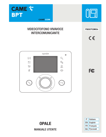 CAME BPT OPALE User Manual | Manualzz