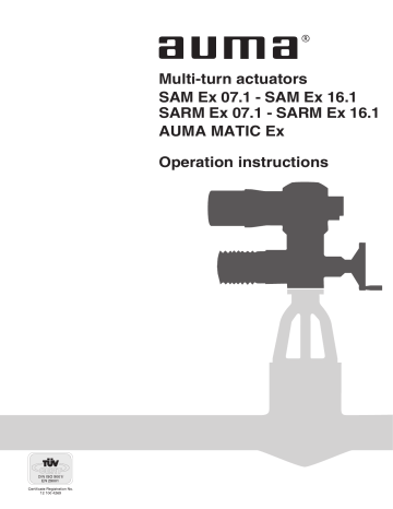 AUMA AM Ex 02.1, MATIC Ex Operation Instructions Manual | Manualzz