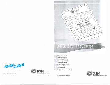 DSM Delvotest Minis Operation Manual | Manualzz