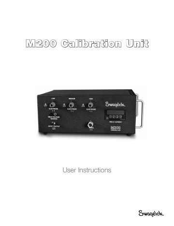 Swagelok m200 Bedienungsanleitung | Manualzz