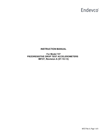 ENDEVCO 727 Instruction Manual | Manualzz