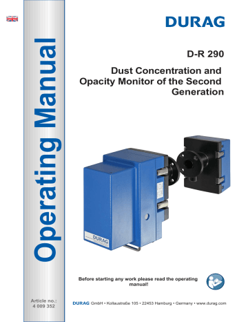 DURAG D-R 290 Operating Manual | Manualzz