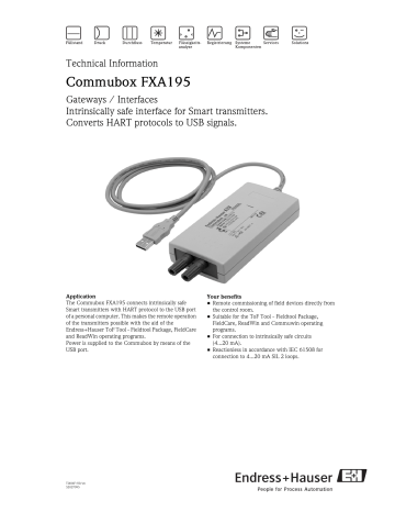 Endress+Hauser Commubox FXA195 Technical Information | Manualzz
