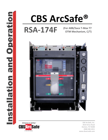 CBS ArcSafe RSA-174F Installation And Operation Manual | Manualzz