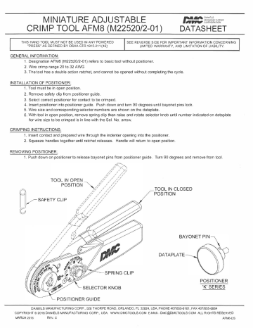 DMC AFM8 Instructions | Manualzz