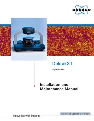 Bruker DektakXT Installation And Maintenance Manual | Manualzz