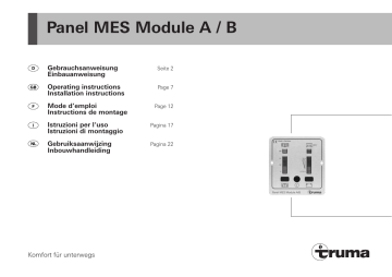 Truma MES Module B Gebrauchsanweisung, Einbauanweisung | Manualzz