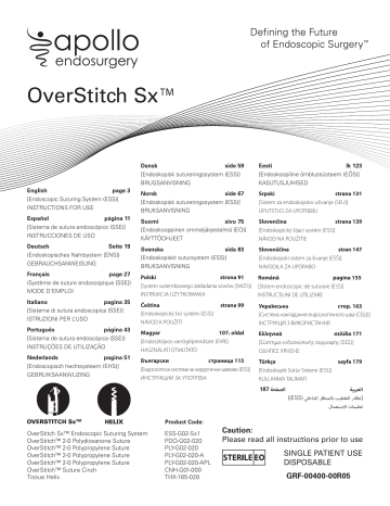 apollo endosurgery THX-165-028 Instructions For Use Manual | Manualzz
