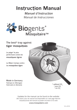 Biogents Mosquitaire - instruction manual | manualzz.com