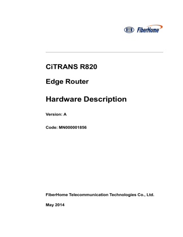 FiberHome CiTRANS R820 Hardware Description | Manualzz