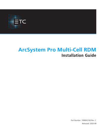 ETC ArcSystem Pro Multi-Cell RDM Installation Manual | Manualzz