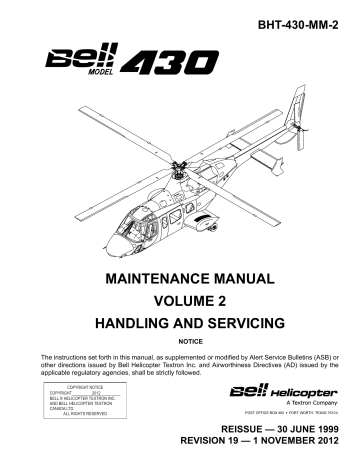 BELL HELICOPTER 430 Maintenance Manual | Manualzz