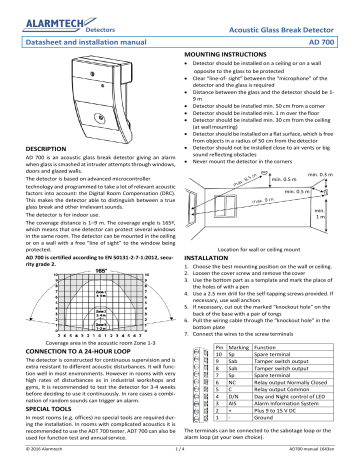 Alarmtech AD 700 Installation Manual | Manualzz