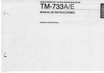 Kenwood TM-733A Manual de usuario | Manualzz