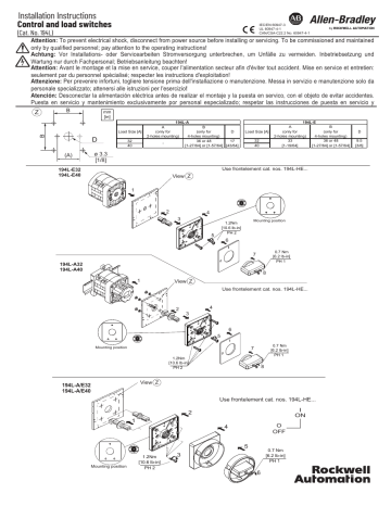 Allen-Bradley 194L Installation Instructions | Manualzz