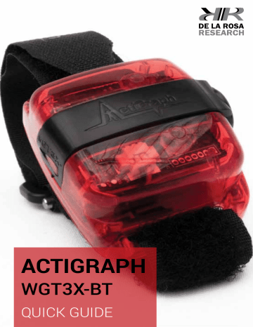 De La Rosa Research ActiGraph WGT3X-BT Quick Manual | Manualzz