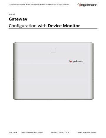 engelmann Gateway Manual | Manualzz