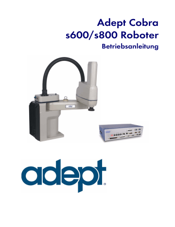 adept technology Cobra s600, Cobra s800 Betriebsanleitung | Manualzz