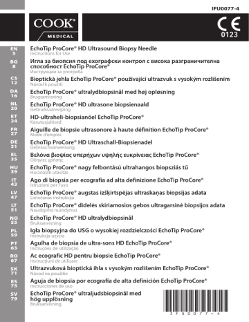 COOK Medical EchoTip ProCure Instructions For Use Manual | Manualzz