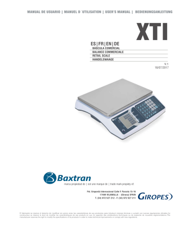 Baxtran XTI User Manual | Manualzz