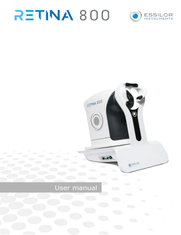Essilor Instruments Retina 800 User Manual | Manualzz