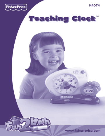 Fisher-Price Fun2Learn Teaching Clock Series Manual | Manualzz