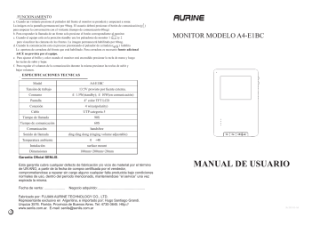 Aurine A4-E1BC Manual de usuario | Manualzz