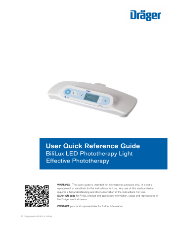 Dräger BiliLux User Quick Reference Manual | Manualzz