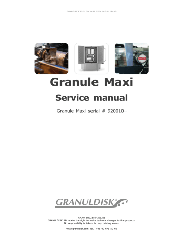 GRANULDISK Granule Maxi Service Manual | Manualzz