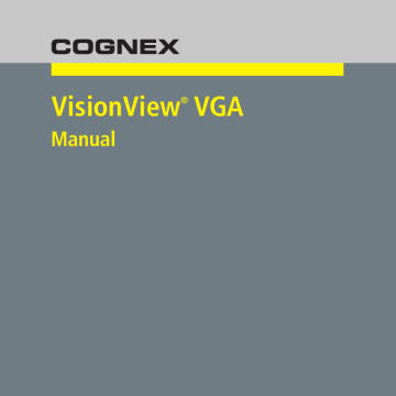 Cognex 821-0031-1R, VisionView Manual | Manualzz