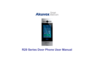 Akuvox R29 Series User Manual | Manualzz