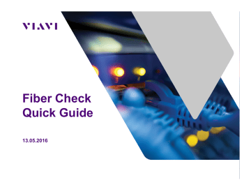 Viavi Fiber Check Kurzanleitung | Manualzz
