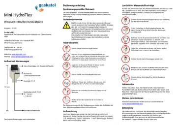 gaskatel Mini-HydroFlex 81020 Operating Instructions | Manualzz